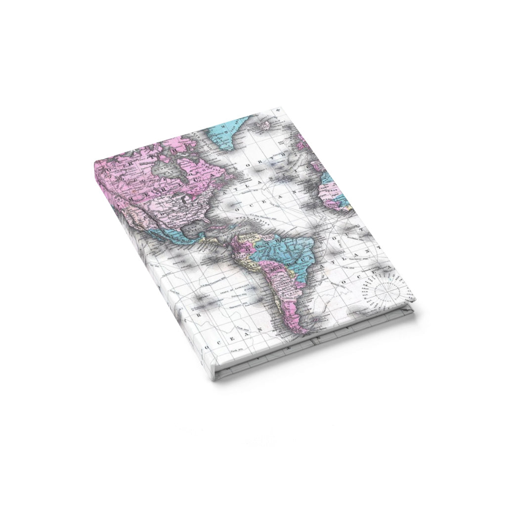 Classic Nautical Map & Vintage World Map Journals - Personalized ...